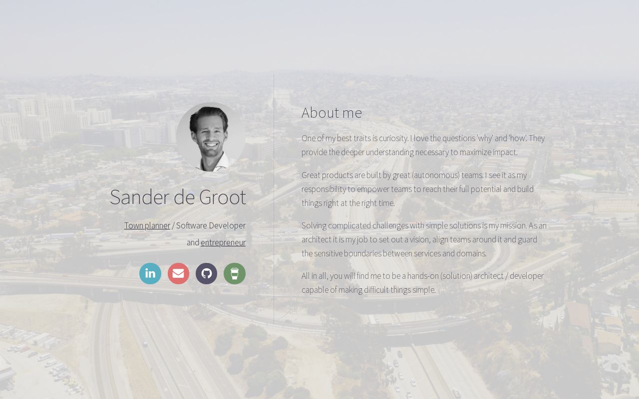 degroot.dev - Sander de Groot - town planner and software engineer
